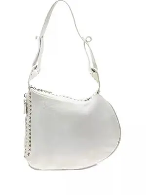 Fendi Selleria Stitch Small Shoulder Bag - White