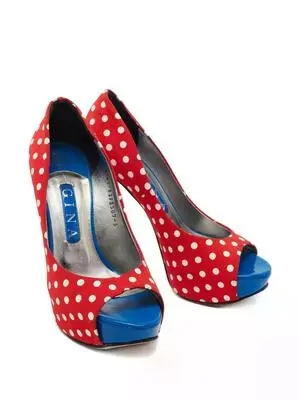 GINA 2024 Polka-dot Platform Pumps