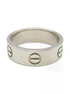 Cartier 2010s 18k White Gold Love Ring Silver