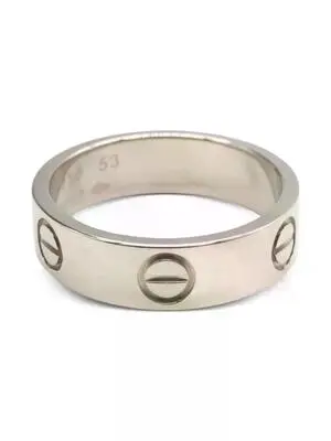 Cartier 2010s 18k White Gold Love Ring Silver