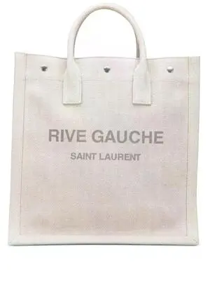 Saint Laurent 2022 Canvas Rive Gauche North South Tote Bag - Brown