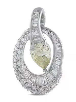 LB EXCLUSIVE Platinum Diamond Pendant - Silver