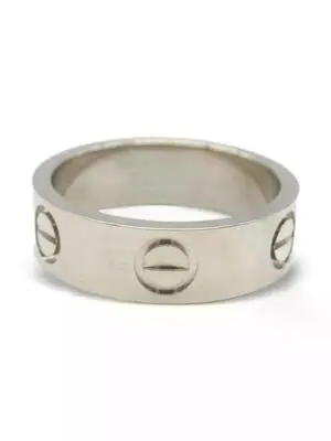 Cartier 2010s 18k White Gold Love Ring Silver