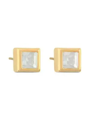 MONET 1980s Square-cut Stud Earrings - Gold