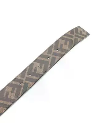 Fendi Ff-logo Buckle Belt - Brown