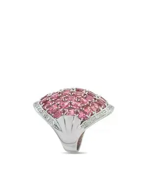 LB EXCLUSIVE Platinum, Diamond And Tourmaline Cocktail Ring