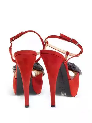 GIUSEPPE ZANOTTI 140mm Platform Peep-toe Sandals - Orange