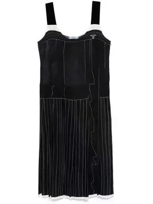 Prada 2000s Striped Midi Dress