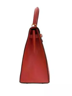Hermès Kelly Sellier 25 Veau Madame Gold-hardware Handbag - Red