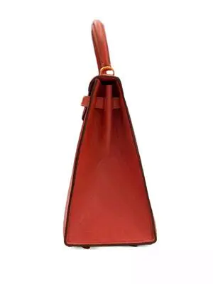 Hermès Kelly Sellier 25 Veau Madame Gold-hardware Handbag - Red