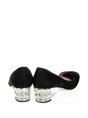 Miu Miu 45mm Crystal Block-heel Pumps
