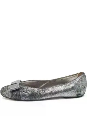 FERRAGAMO Metallic-effect Ballet Flats