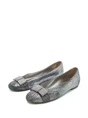 FERRAGAMO Metallic-effect Ballet Flats