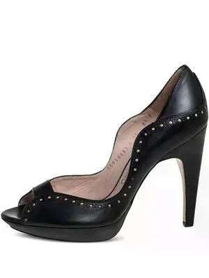 FERRAGAMO 120mm Peep-toe Scalloped Pumps