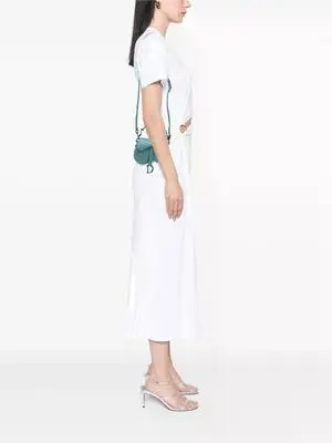 Dior 2022 Micro Goatskin Saddle Bag - Blue