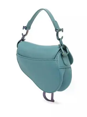 Dior 2022 Micro Goatskin Saddle Bag - Blue