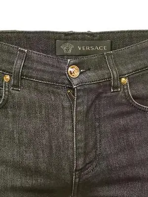 Versace Studded-detail Denim Shorts