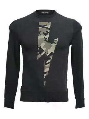 Neil Barrett Camo Lightning-bolt Sweater