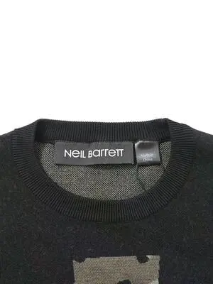 Neil Barrett Camo Lightning-bolt Sweater