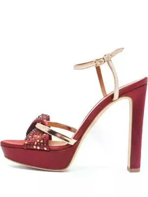 MALONE SOULIERS 110mm Lauren Platform Sandals - Red