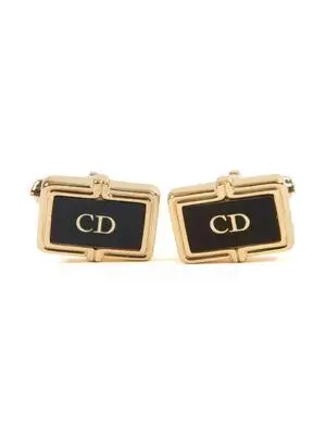 Dior 1990s Cd-logo Cufflinks - Gold
