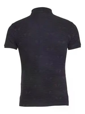 Emporio Armani Patterned-jacquard Polo Shirt
