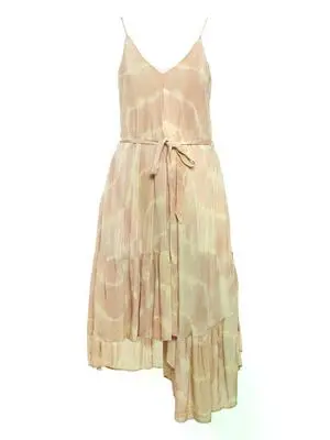 Maje Tie-dye Ruffle Midi Dress