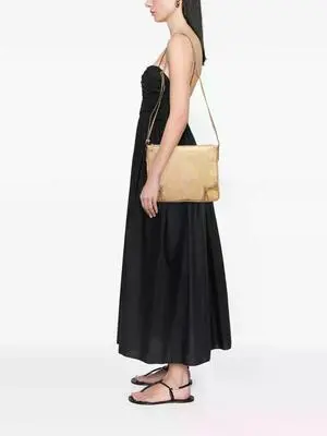 Fendi 2000-2010 Zucchino Canvas F Charm Crossbody Bag