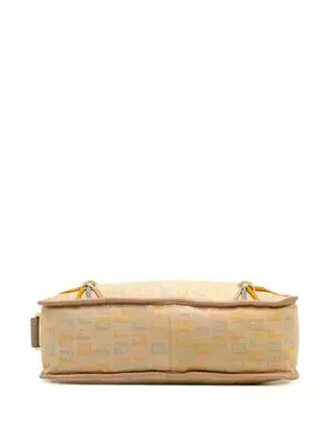 Fendi 2000-2010 Zucchino Canvas F Charm Crossbody Bag