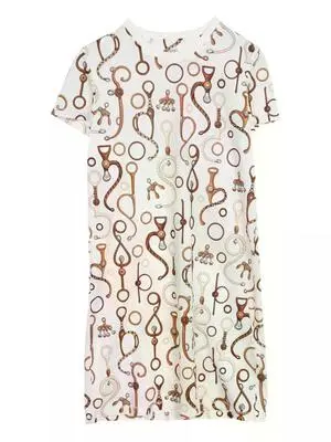 Hermès 2010s Bridle-pattern Dress