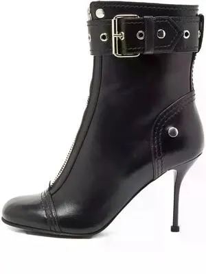 Alexander McQueen Zipped Buckled Boots