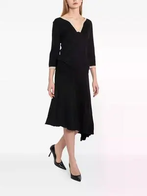 Emporio Armani 2000s Asymmetric Midi Skirt