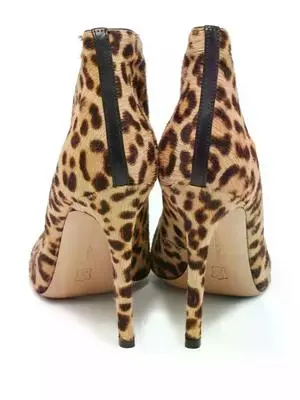 GIANVITO ROSSI 100mm Leopard-print Ankle Boots
