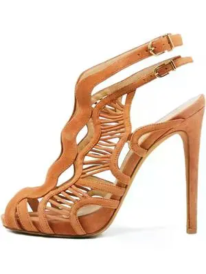ALEXANDRE BIRMAN 120mm Cut-out Buckle Sandals - Brown