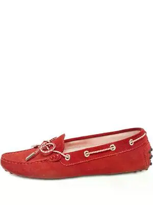 TOD'S Suede Loafers - Red