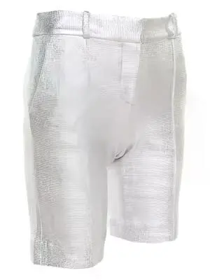 Diane Von Furstenberg Metallic-effect Tailored Shorts
