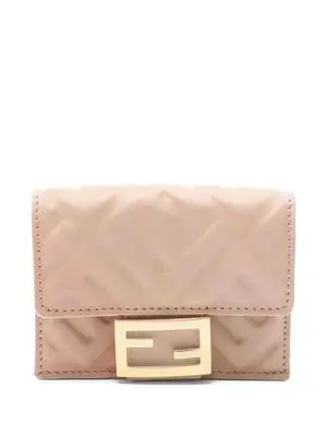 Fendi 2020s Logo-embossed Leather Wallet - Pink
