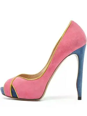 NICHOLAS KIRKWOOD 130mm Suede Open-toe Pumps - Pink