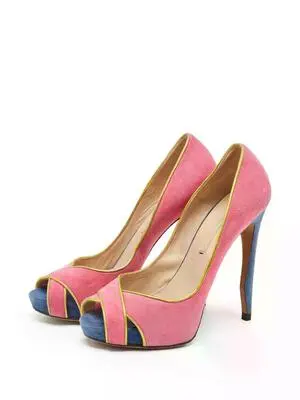 NICHOLAS KIRKWOOD 130mm Suede Open-toe Pumps