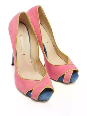 NICHOLAS KIRKWOOD 130mm Suede Open-toe Pumps