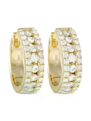 LB EXCLUSIVE 14k Yellow Diamond Huggie Earrings - Gold