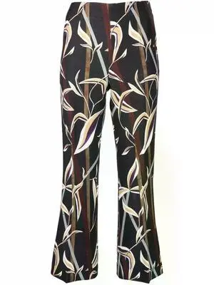 Dior 2000s Leaf Print Cropped Trousers