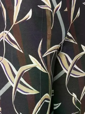 Dior 2000s Leaf Print Cropped Trousers