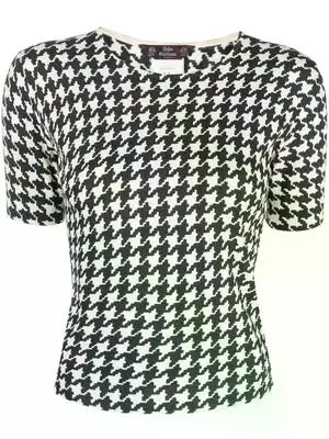 John Galliano 1990s Houndstooth Top
