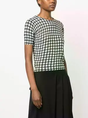 John Galliano 1990s Houndstooth Top