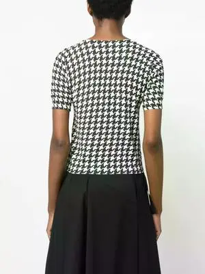 John Galliano 1990s Houndstooth Top