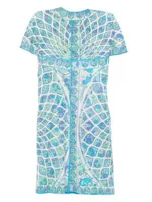 Emilio Pucci 1960s Geometric-pattern Silk Dress