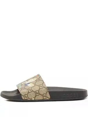 Gucci Blooms Supreme Mules - Neutrals