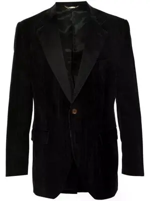 Dolce & Gabbana 2000s Notched Lapels Plush-effect Blazer