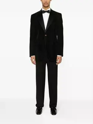 Dolce & Gabbana 2000s Notched Lapels Plush-effect Blazer